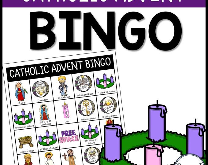Christmas Nativity Bingo Printable Boards, Birth of Jesus Catholic ...