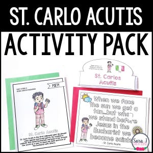 Blessed Carlo Acutis Activity Pack, Catholic Saints Printable, Catholic ...