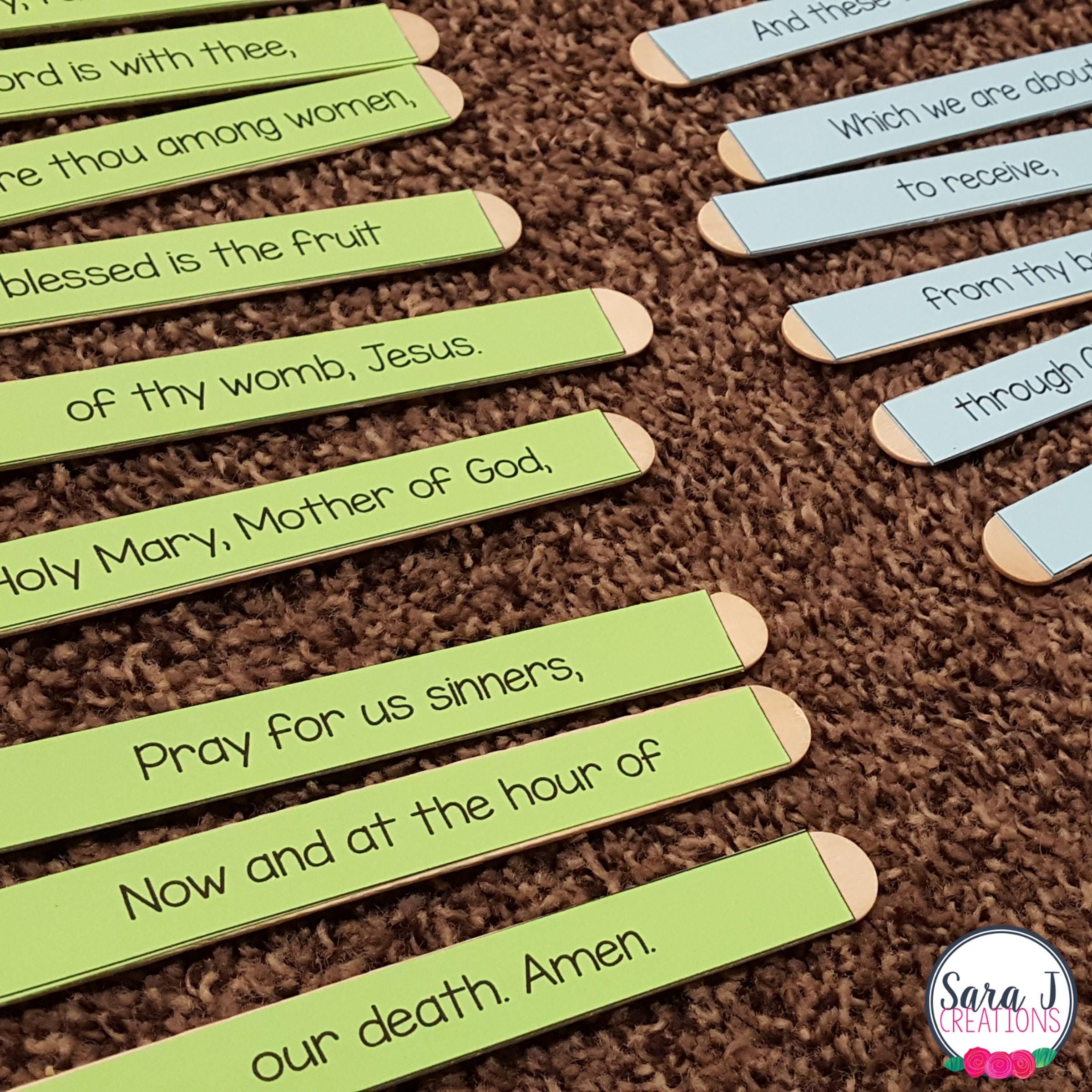 Catholic Prayer Puzzles, Catholic Games Kids, Catholic Prayers for ...