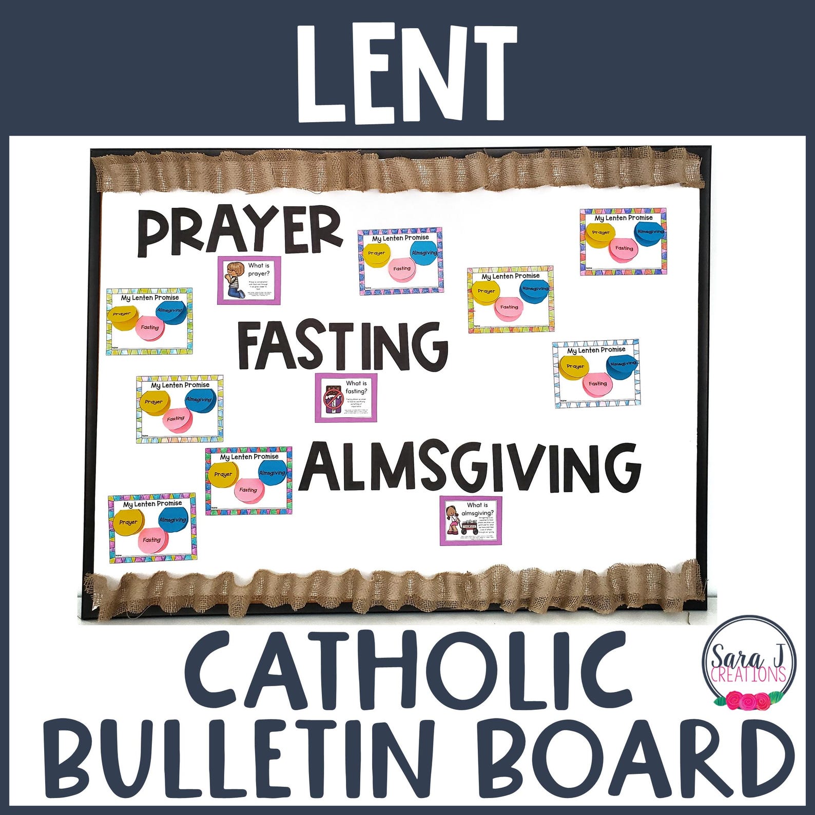 Catholic Bulletin Board Ideas for Lent, Classroom Decor Lent Bulletin ...
