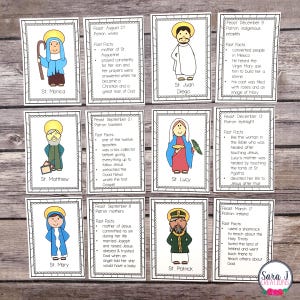 Catholic Saints Matching Card Game Activities, All Saints' Day ...