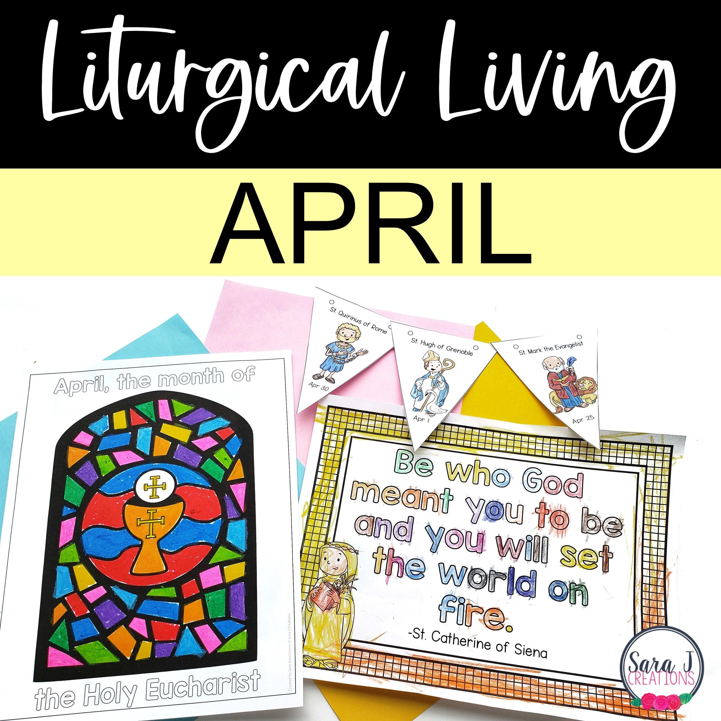 April Liturgical Living, Catholic Kids Printable, St Catherine of Siena ...