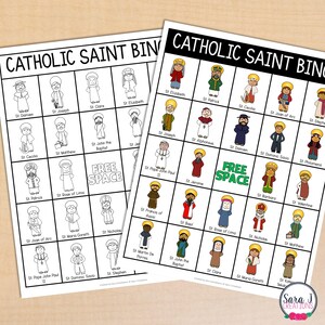 Catholic Saint Bingo, Catholic Printable Games, All Saints' Day ...