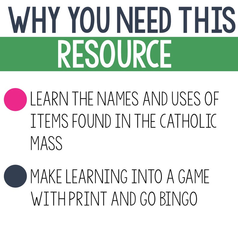Catholic Mass Objects Bingo Cards, Parts of the Catholic Mass Games for ...