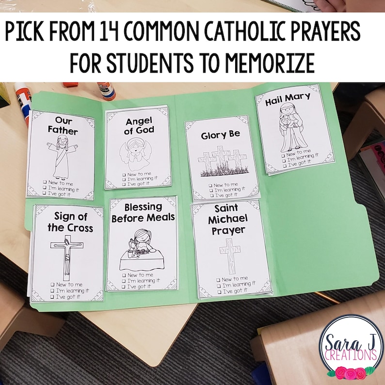 Catholic Lapbook, Catholic Prayers for Kids Lap Book, Catholic ...