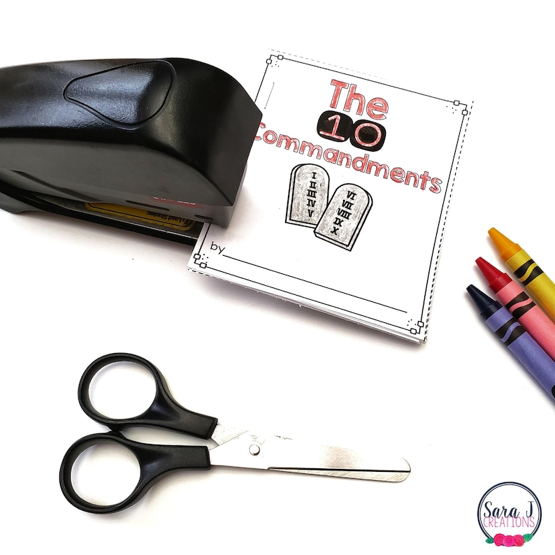 Catholic Ten Commandments Mini Book for Kids, Ten Commandments ...