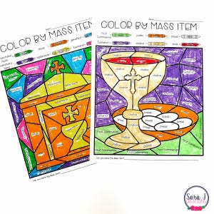 Catholic Mass Objects Color by Code, Parts of the Catholic Mass ...