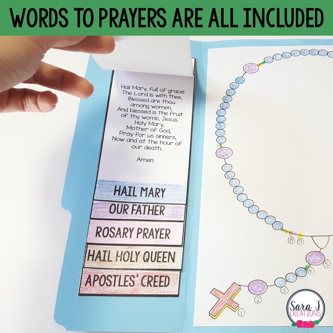 Catholic Rosary Printable Lapbook With Mysteries, Prayer & Devotion ...