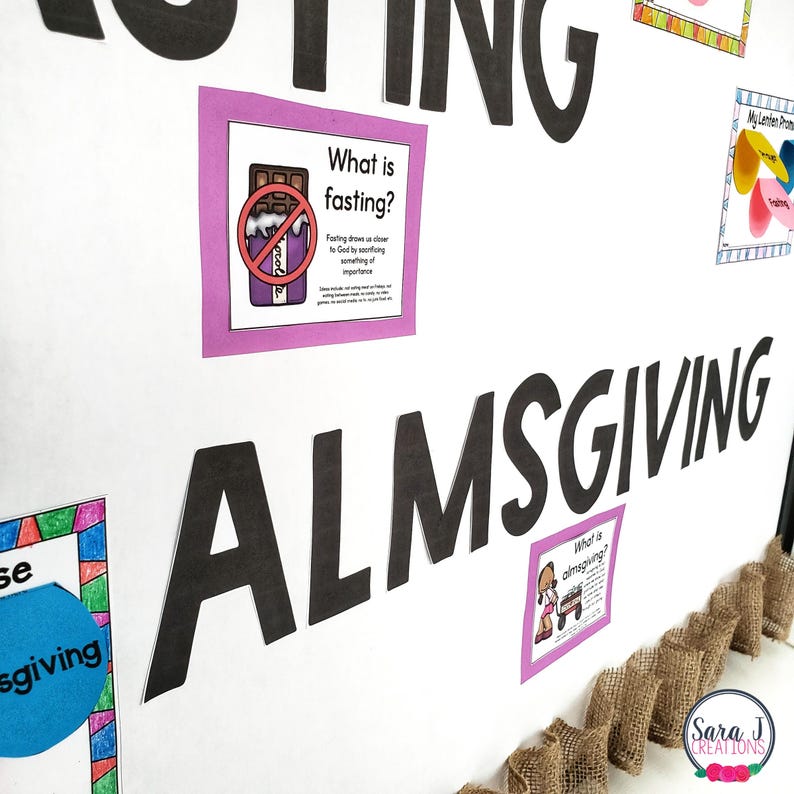 Catholic Bulletin Board Ideas for Lent, Classroom Decor Lent Bulletin ...