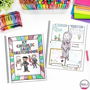 Catholic Saint Sketchbook Coloring Book All Saints' Day Research ...