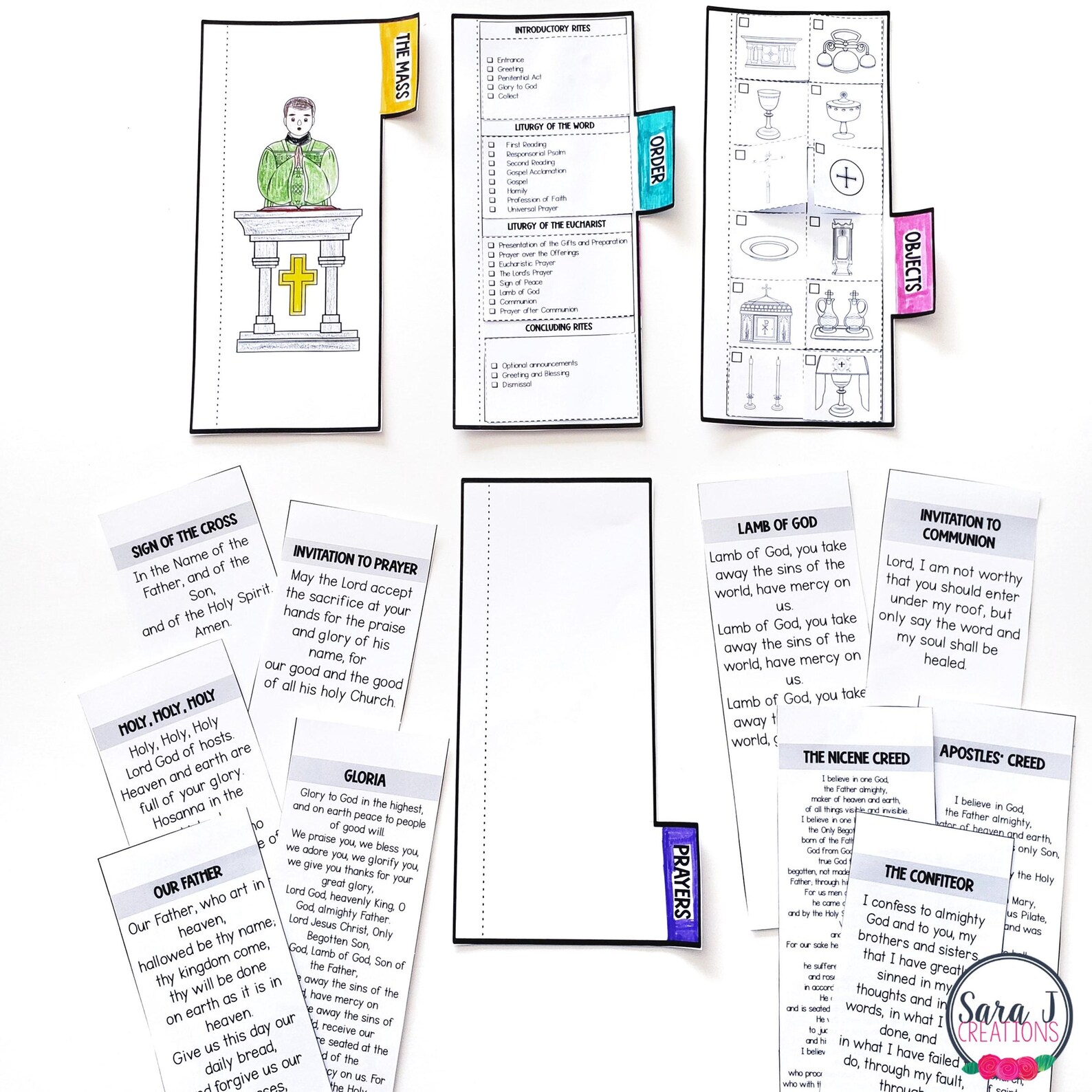 Catholic First Communion Prep Lapbook, Catholic Parts of the Mass ...