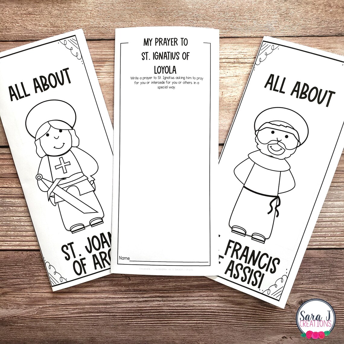 Catholic Saints Trifold Brochure Template, Catholic Project for ...