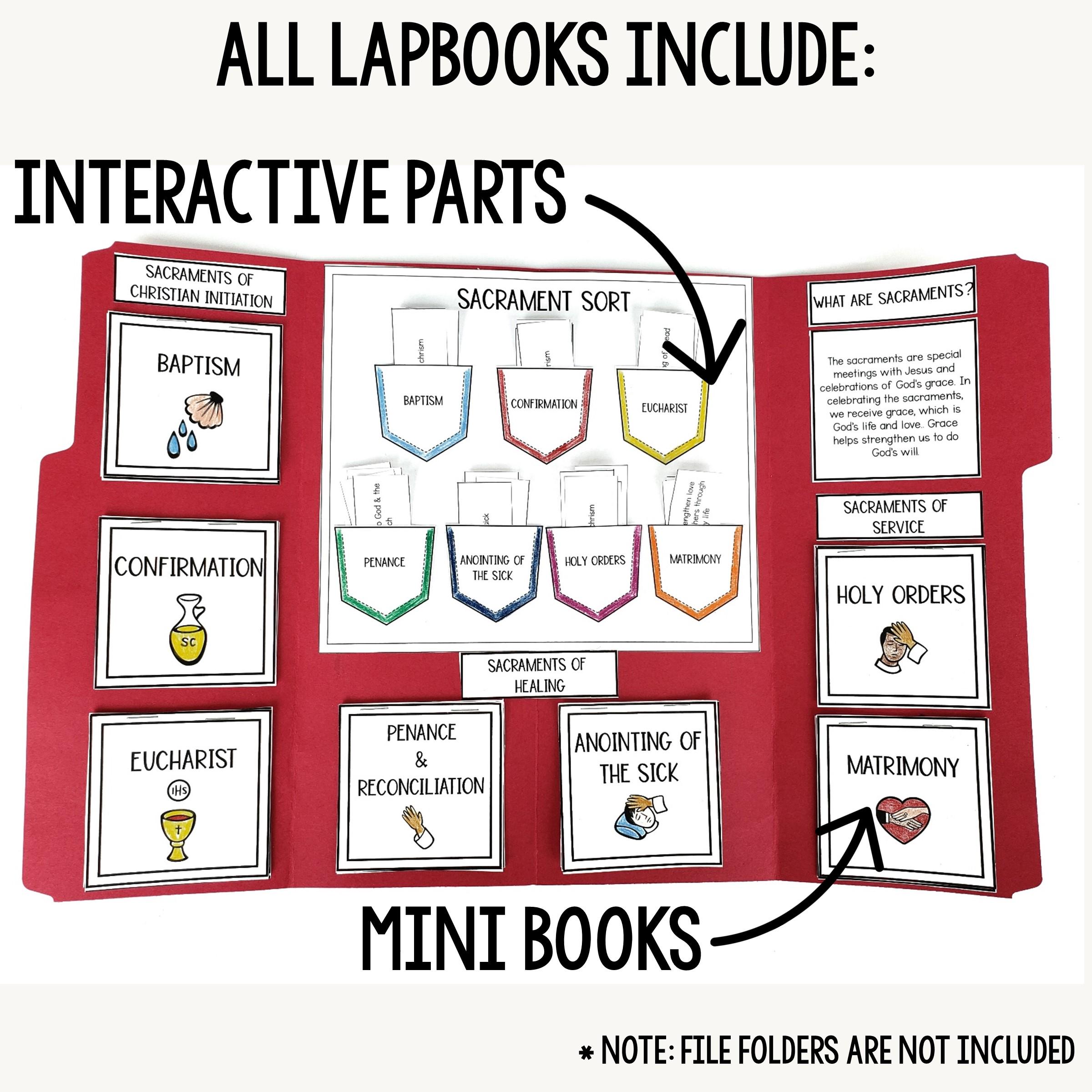 Catholic Lapbook Bundle for Kids - Catholic Sacraments, Prayer, Rosary ...