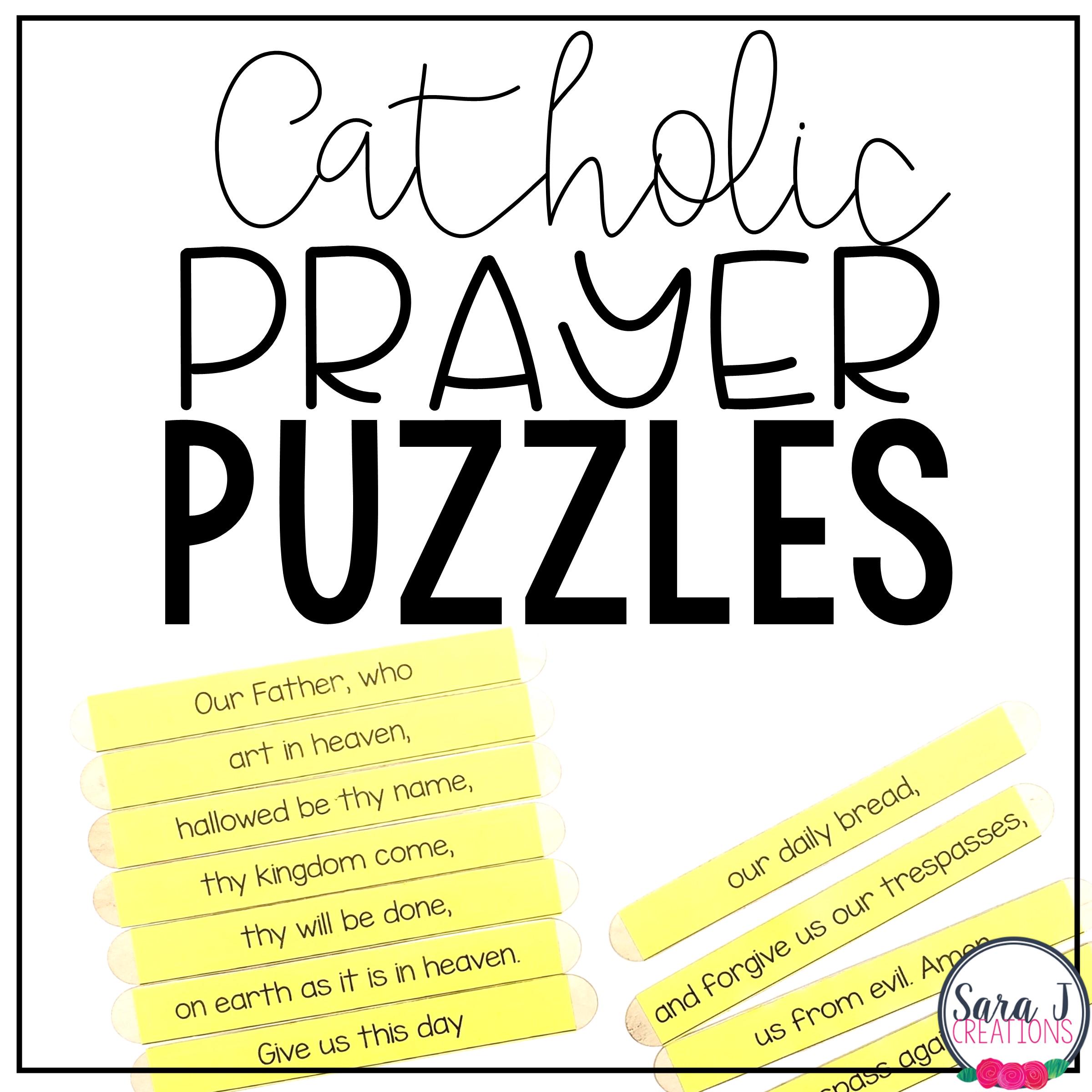 Catholic Prayer Puzzles, Catholic Games Kids, Catholic Prayers for ...