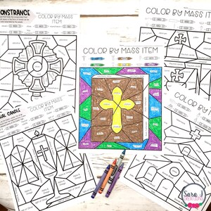 Catholic Mass Objects Color by Code, Parts of the Catholic Mass ...
