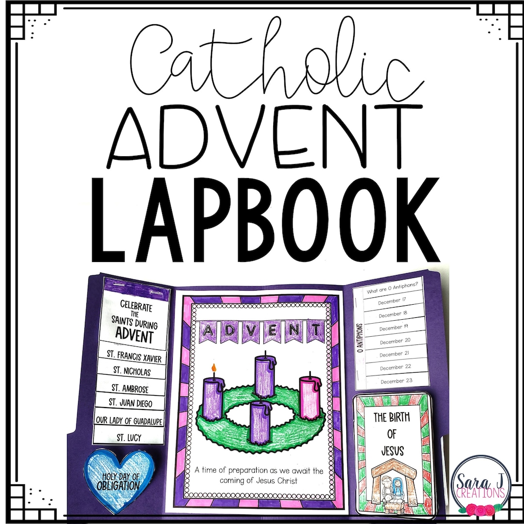 Catholic Advent Printable Lapbook, Activities for December Saints, O ...