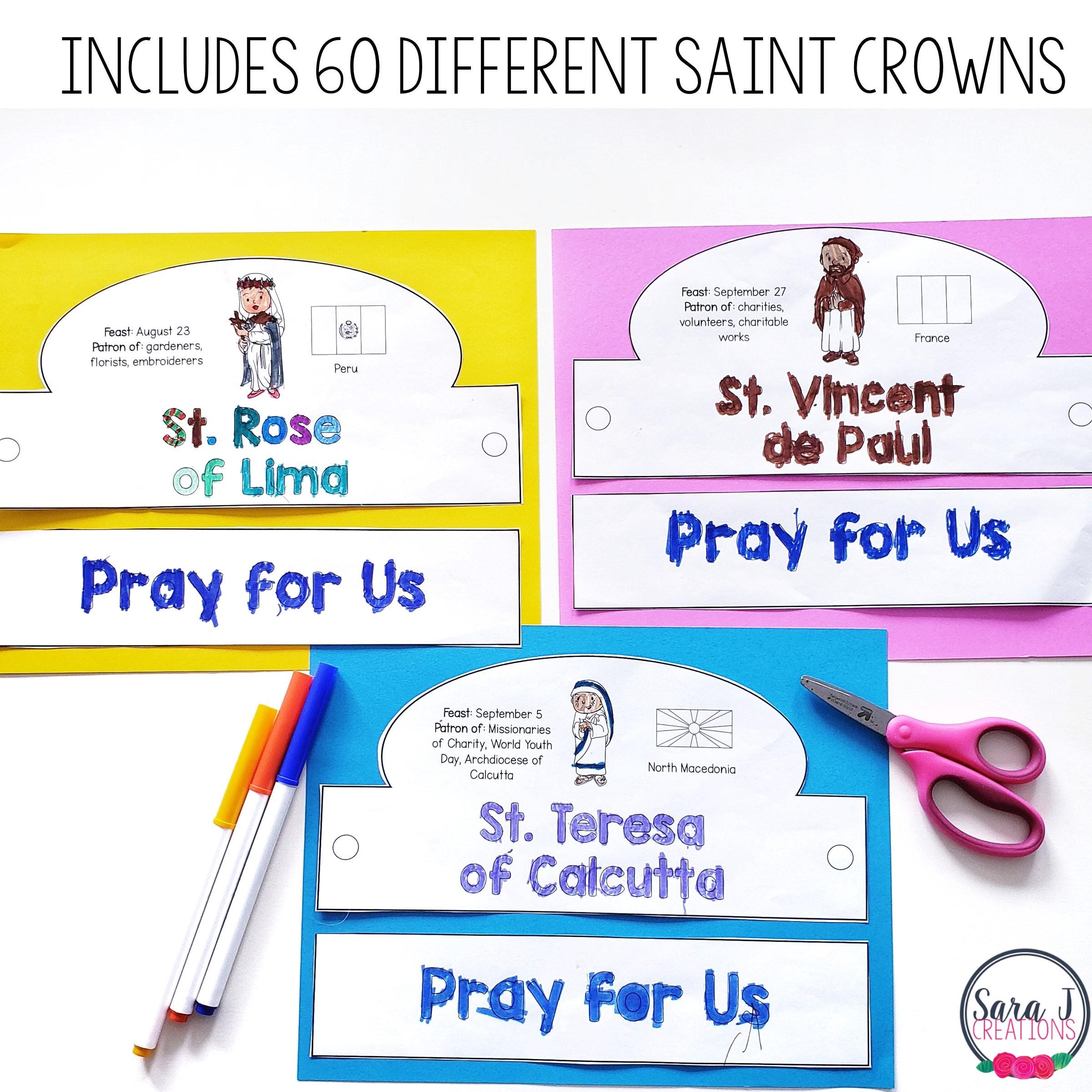 Catholic Printable Crowns for Catholic Saints and Feast Days ...