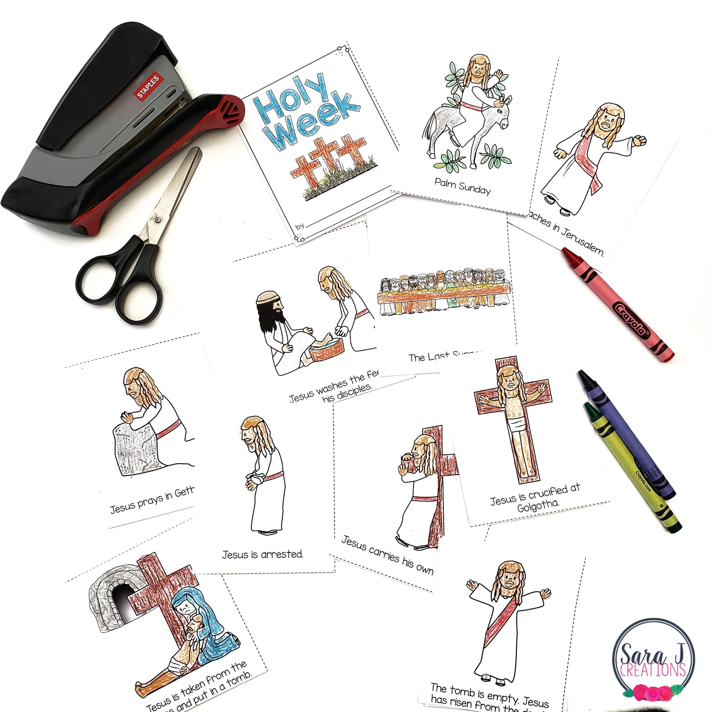 Holy Week Flip Book, Holy Week Booklets for Sunday School, Holy Week ...