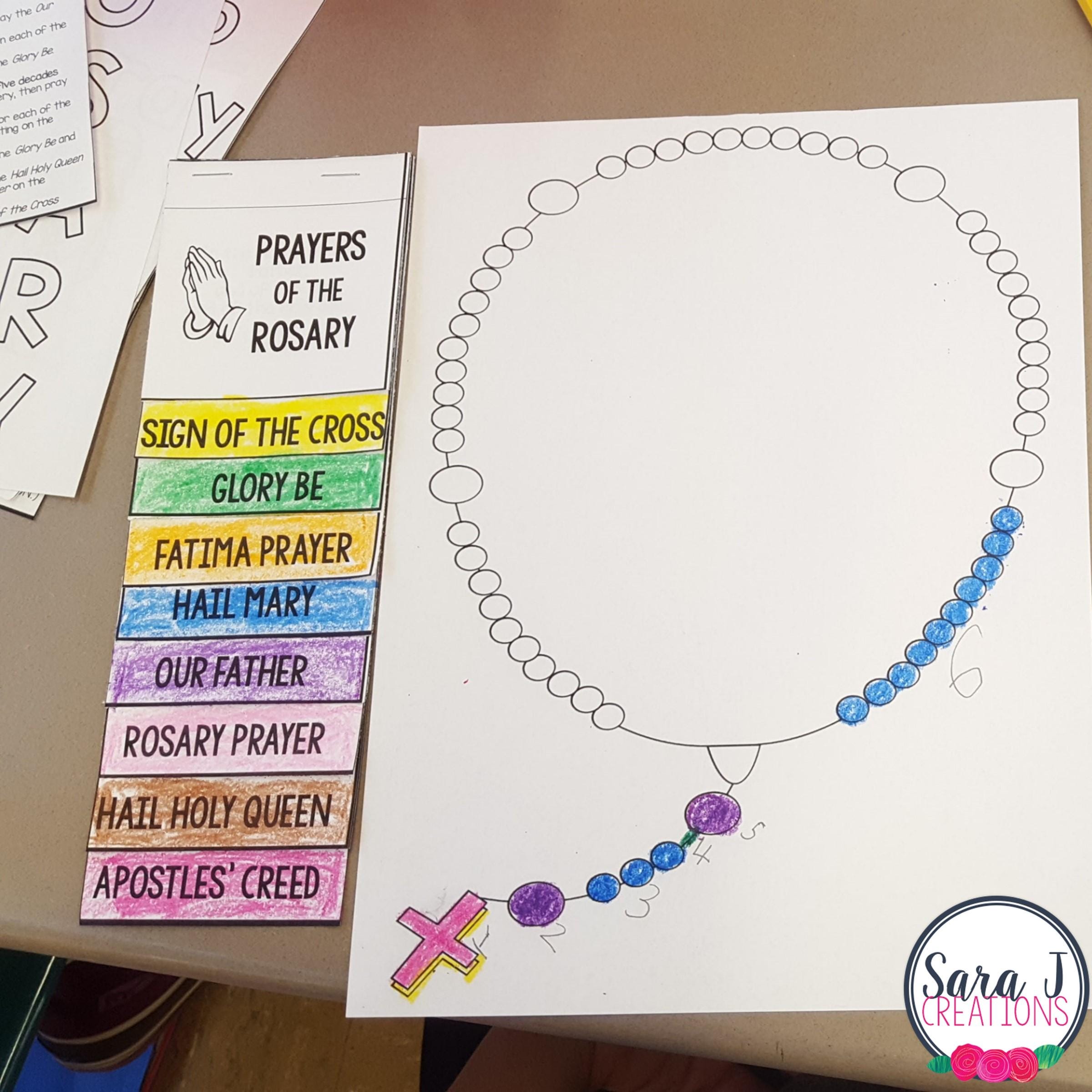 Catholic Rosary Printable Lapbook With Mysteries, Prayer & Devotion ...