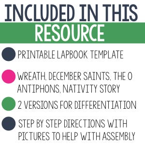 Catholic Advent Printable Lapbook, Activities for December Saints, O ...