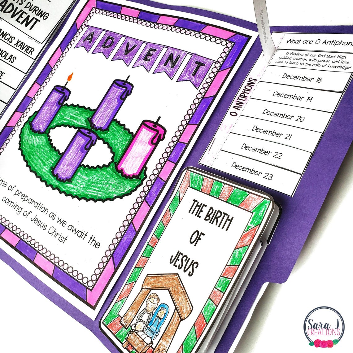 Catholic Advent Printable Lapbook, Activities for December Saints, O ...
