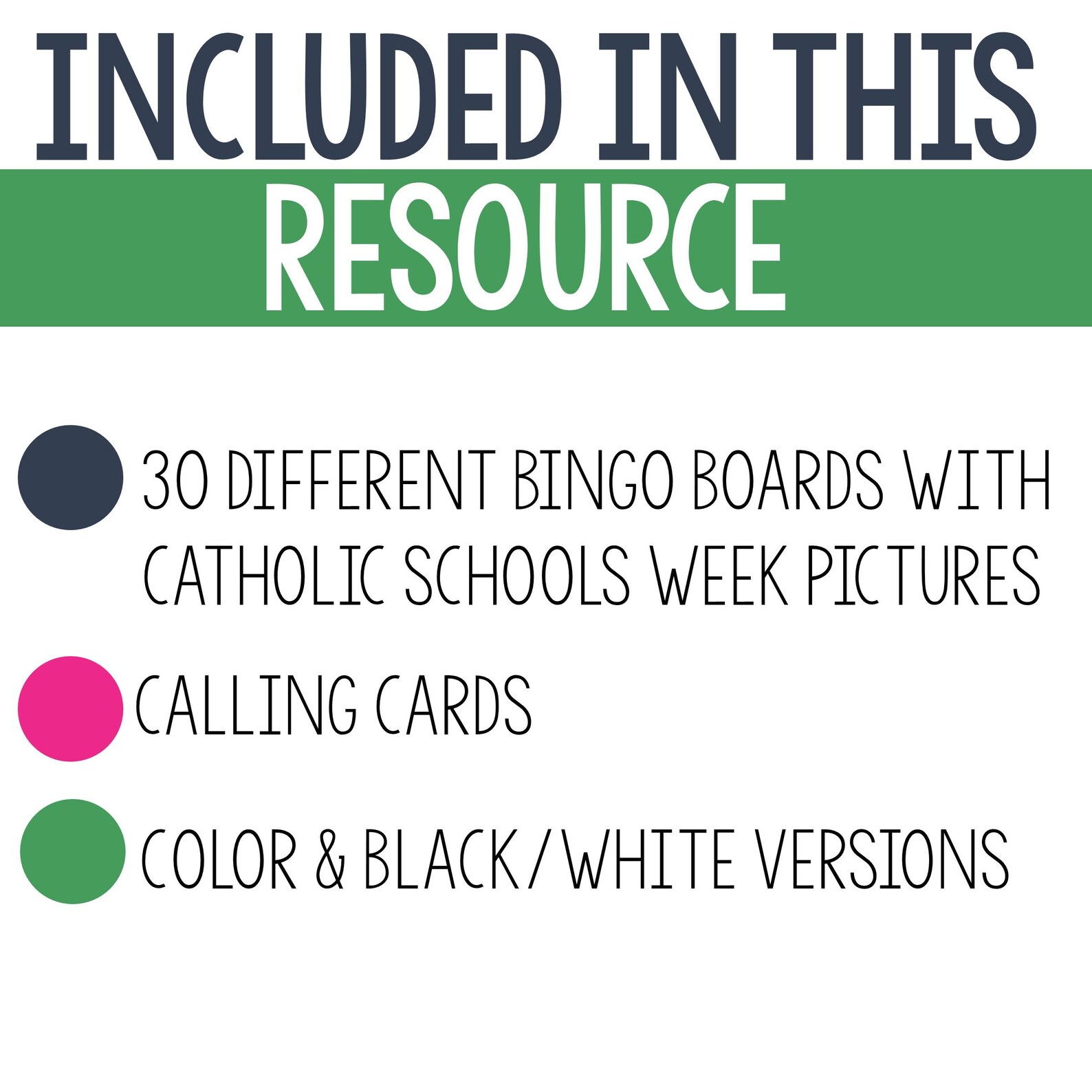 Catholic Schools Week Activities Bingo Cards, Catholic Education Week ...
