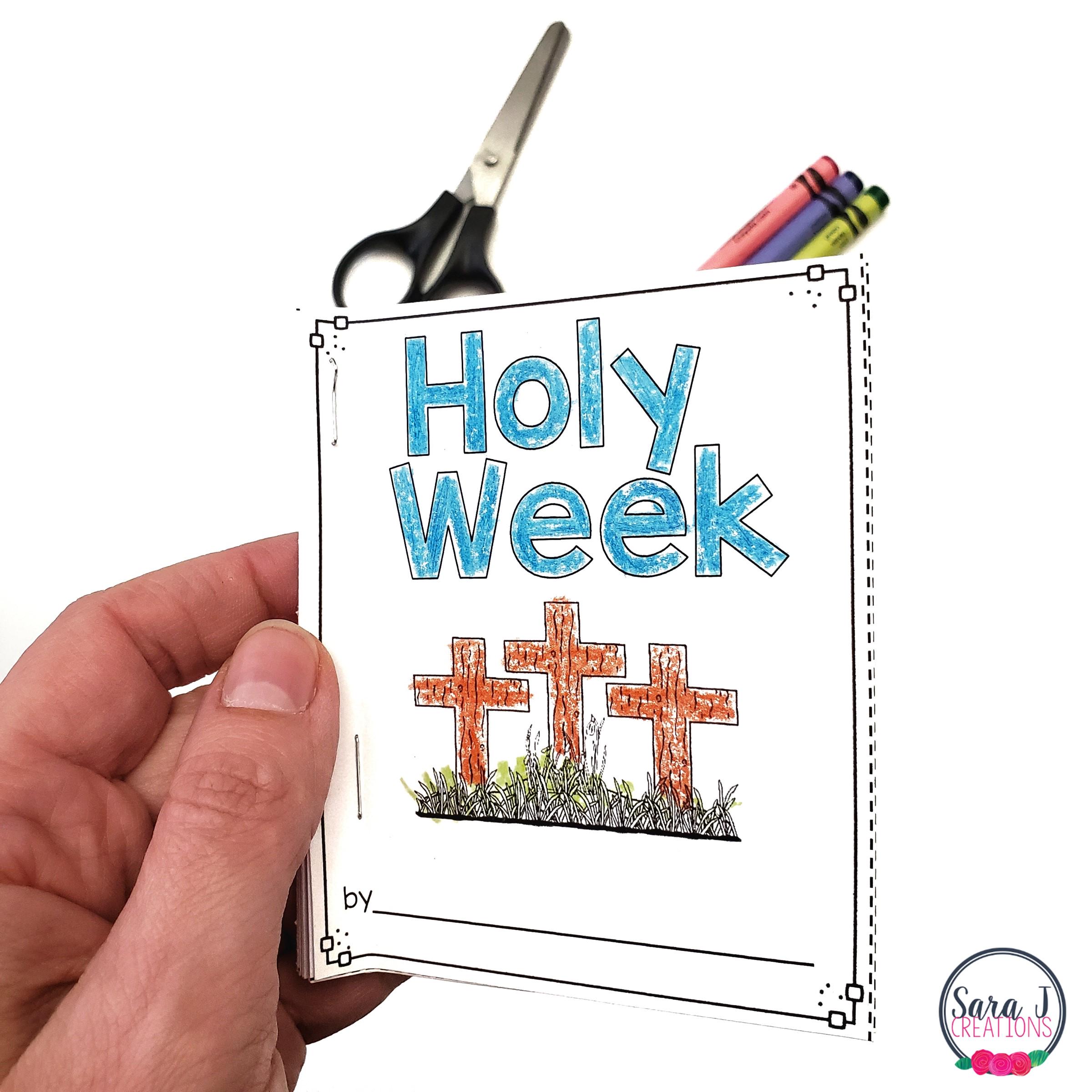 Holy Week Flip Book, Holy Week Booklets for Sunday School, Holy Week ...
