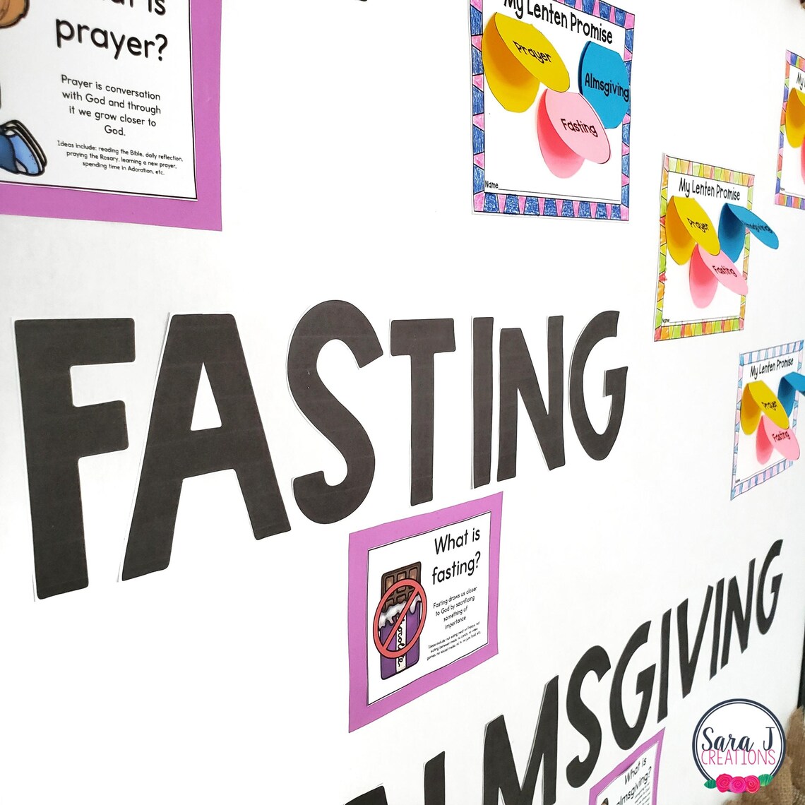 Catholic Bulletin Board Ideas for Lent, Classroom Decor Lent Bulletin ...