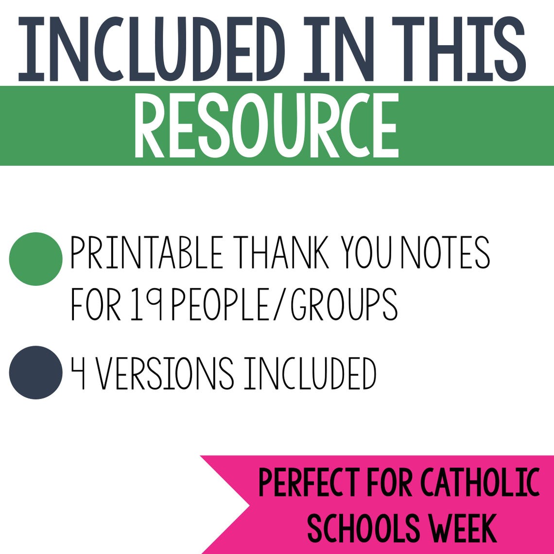 Catholic Schools Week Thank You Cards & Notes for Parents, Staff ...