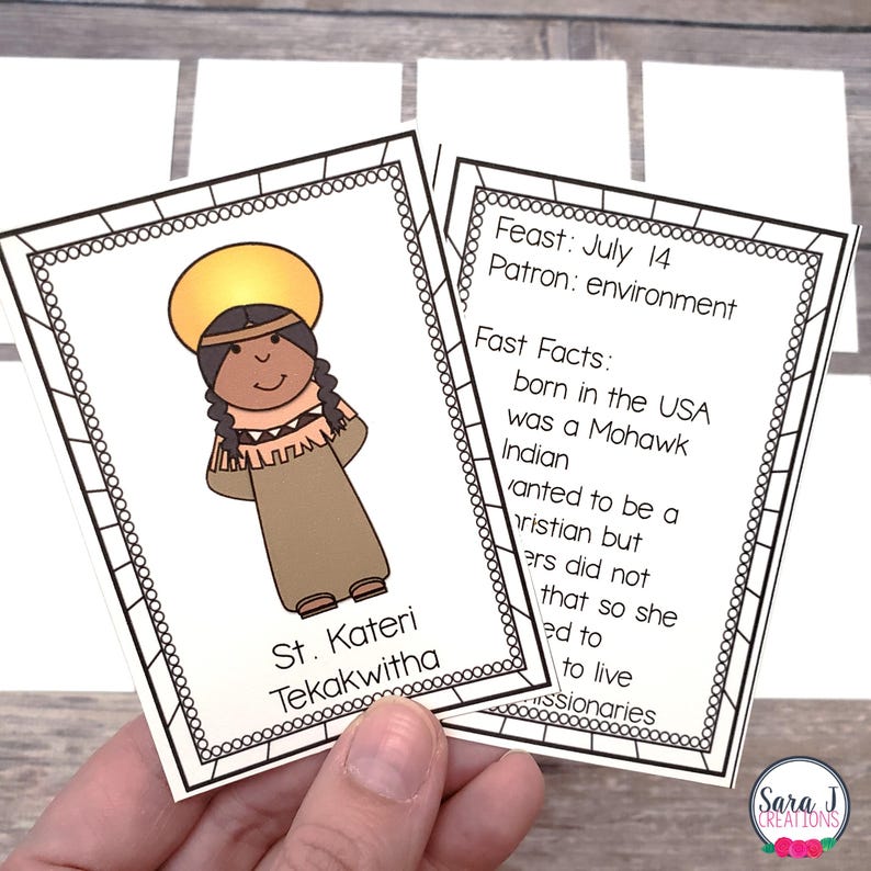 Catholic Saints Matching Card Game Activities, All Saints' Day ...