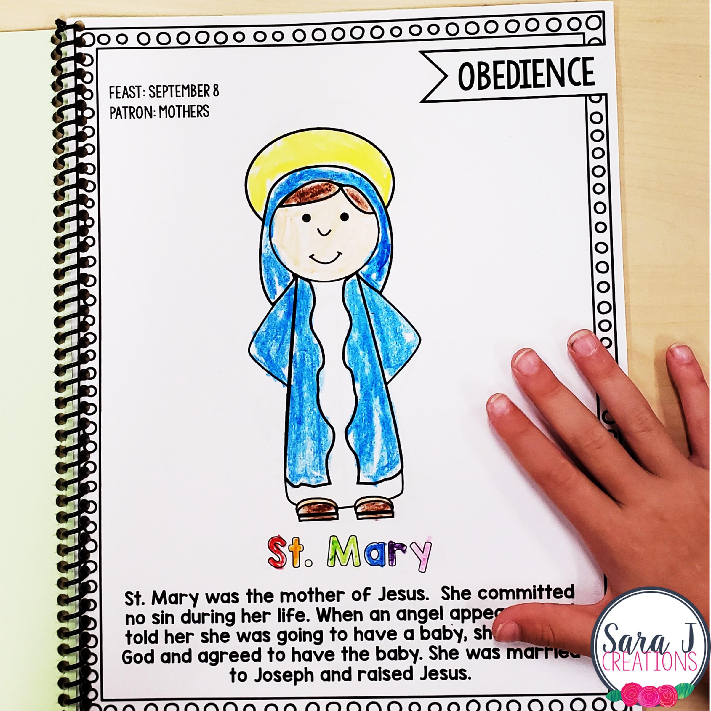 Catholic Saints Coloring Book, All Saints' Day Activities, Catholic ...