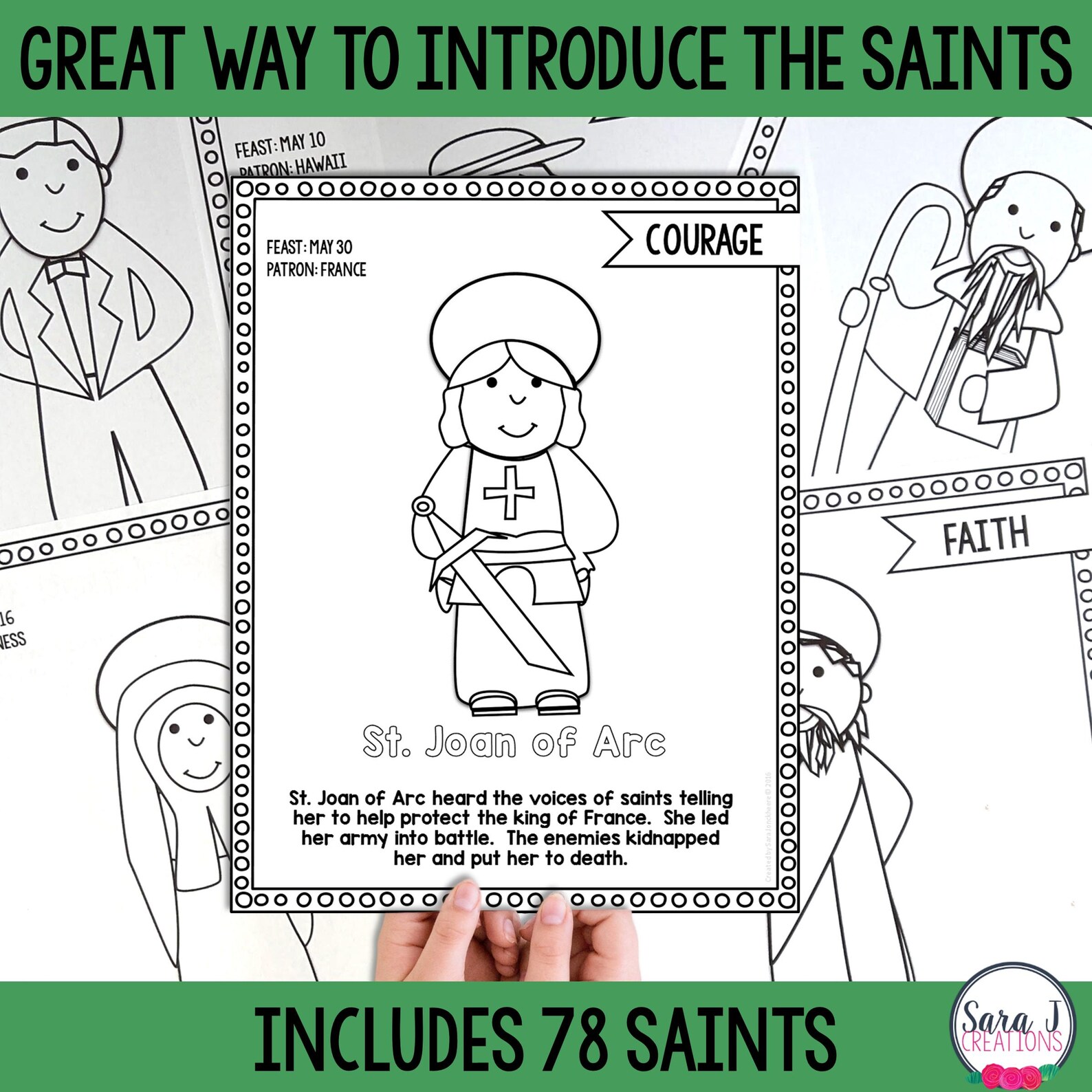 Catholic Saints Coloring Book, All Saints' Day Activities, Catholic ...