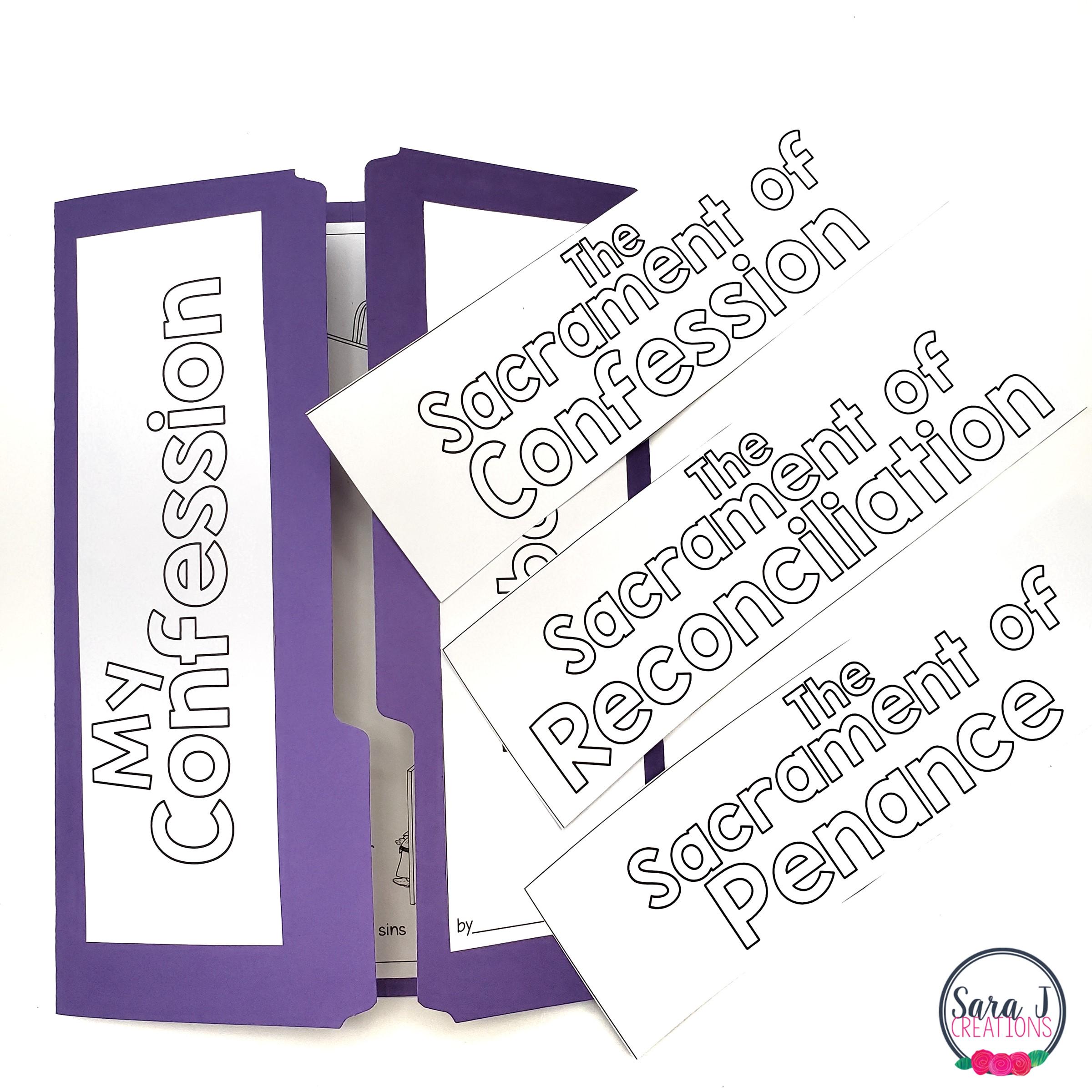 Confession Lapbook, First Reconciliation for Kids Resource, Catholic ...