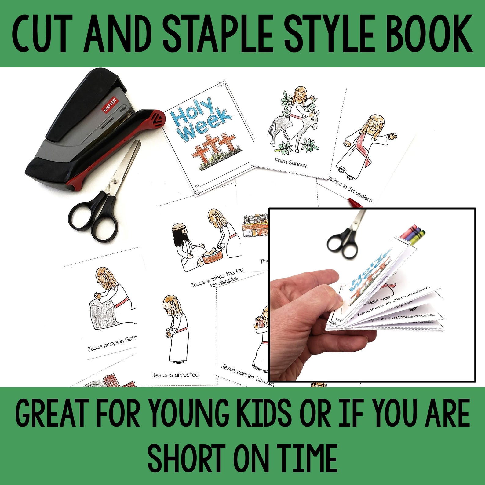 Holy Week Flip Book, Holy Week Booklets for Sunday School, Holy Week ...