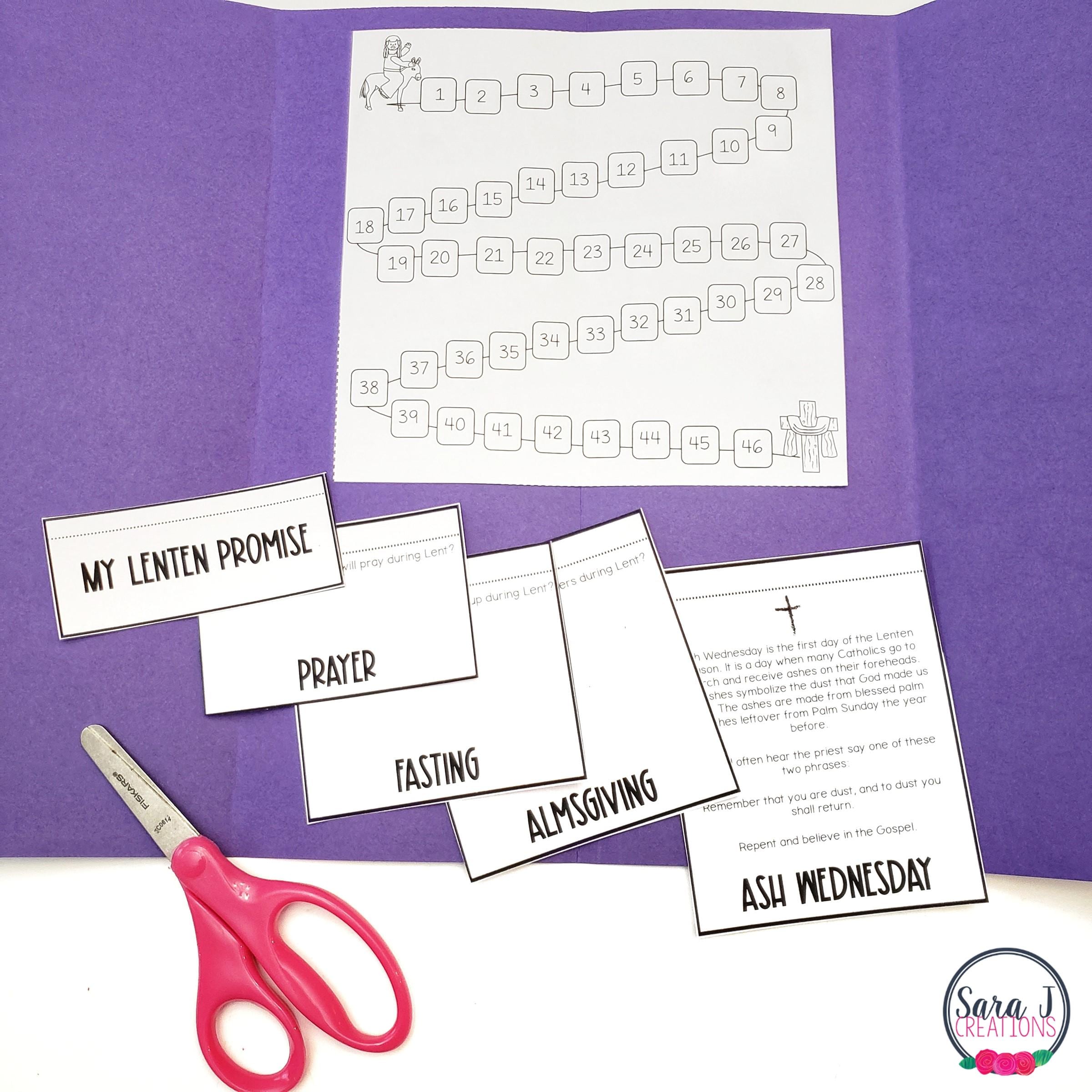 Catholic Lent Lapbook, Lent for Kids, Catholic Lent Activities, Lent ...