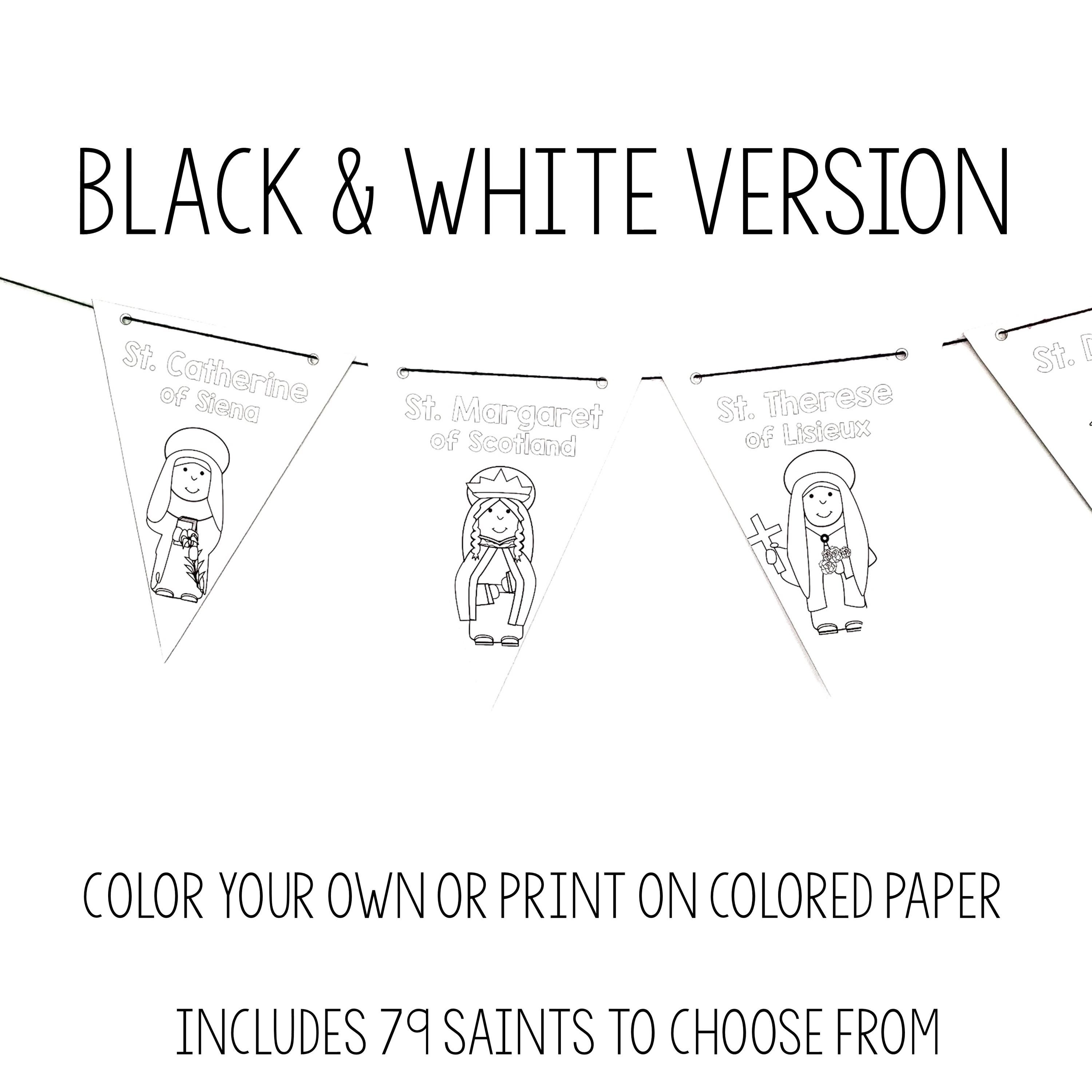 Catholic Saints Printable Banners for Classroom Decor and All Saints ...