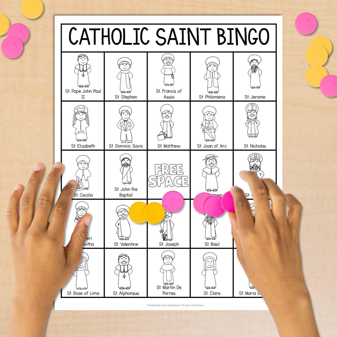 Catholic Saint Bingo, Catholic Printable Games, All Saints' Day ...