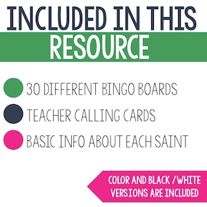 Catholic Saints Junior Bingo Game, All Saints Day Activities for Kids ...