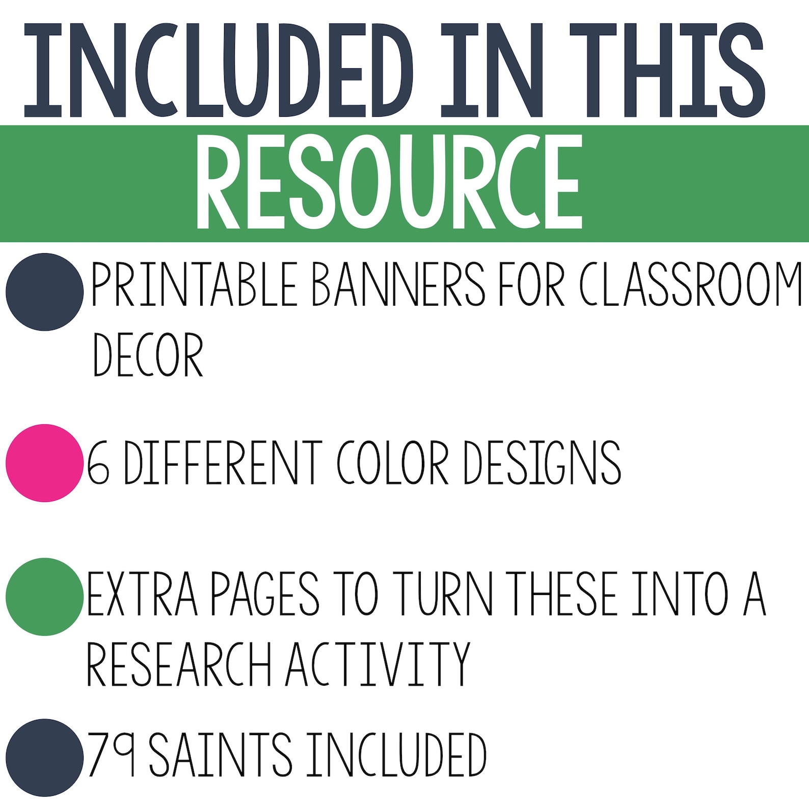 Catholic Saints Printable Banners for Classroom Decor and All Saints ...