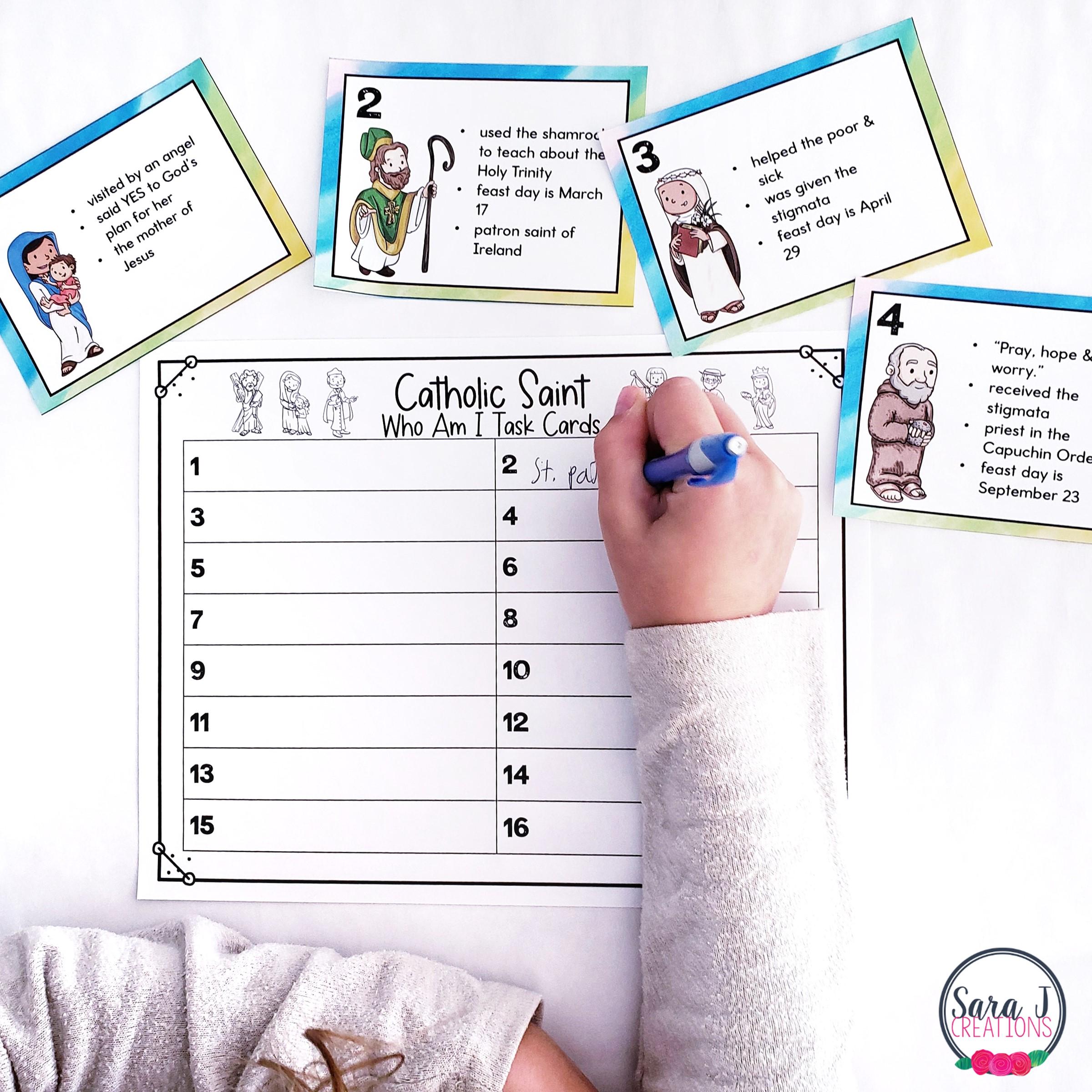All Saints' Day Party Pack for Kids, Catholic Saints Printables for ...