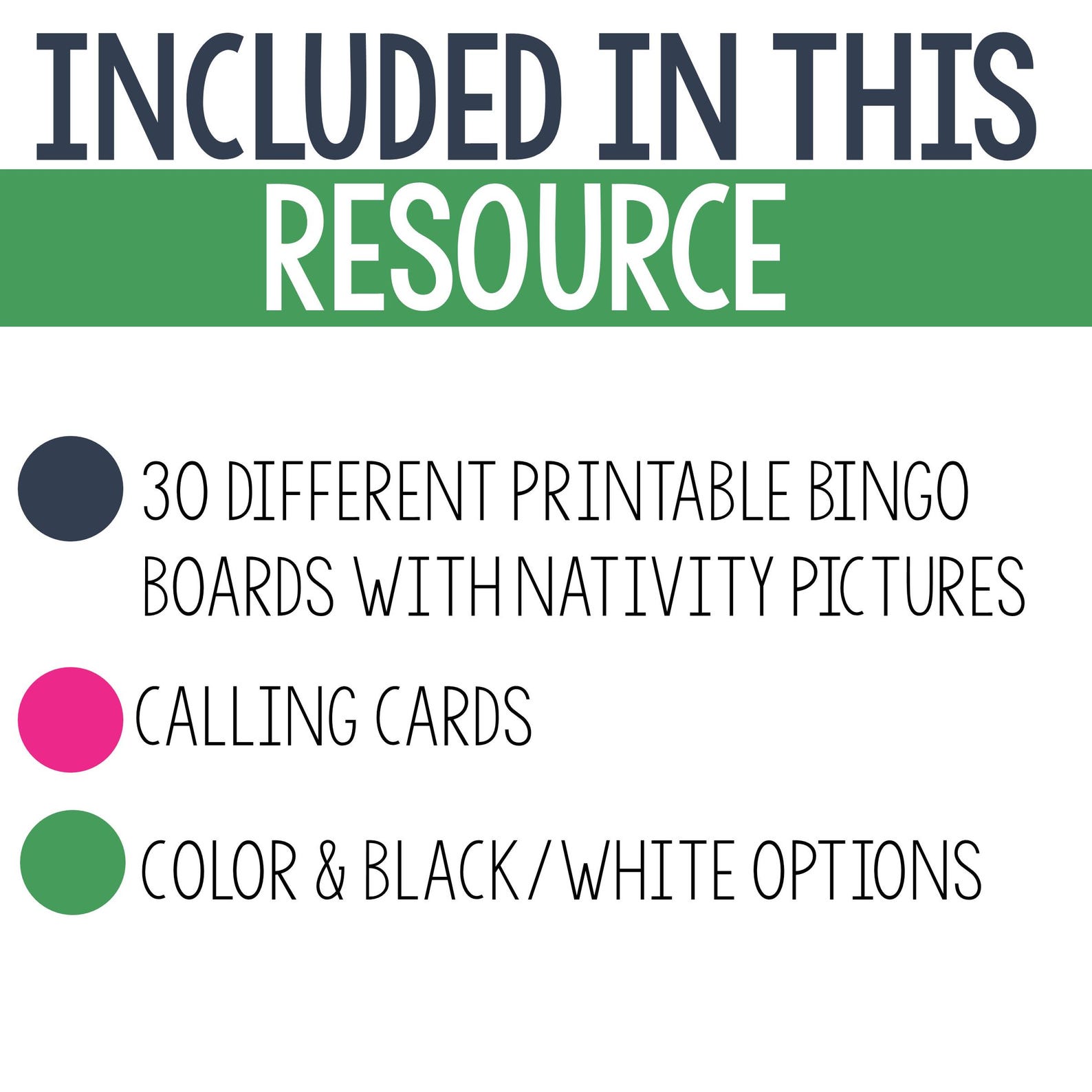 Christmas Nativity Bingo Printable Boards, Birth of Jesus Catholic ...