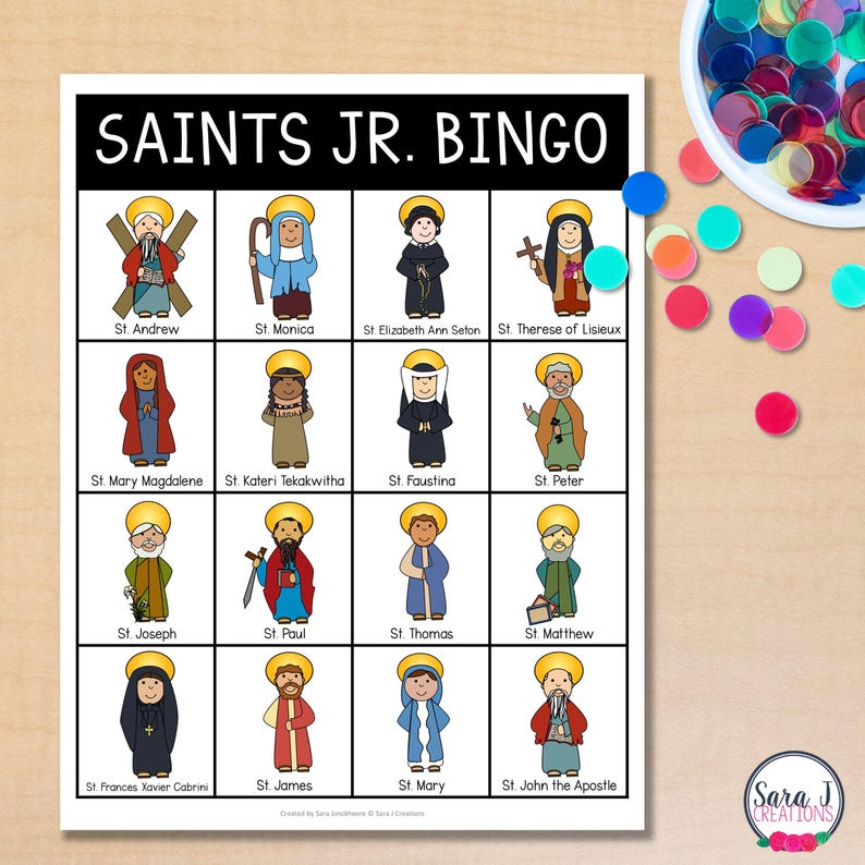 Catholic Saints Bingo BUNDLE for All Saints' Day, Catholic Games and ...