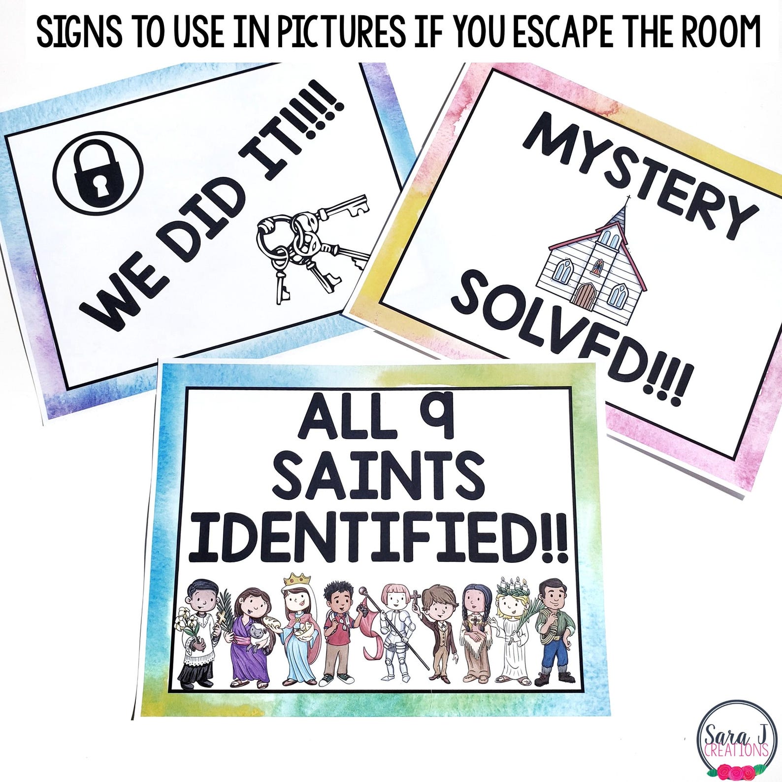 Catholic Young Saints Escape Room for Kids Printable Religion ...