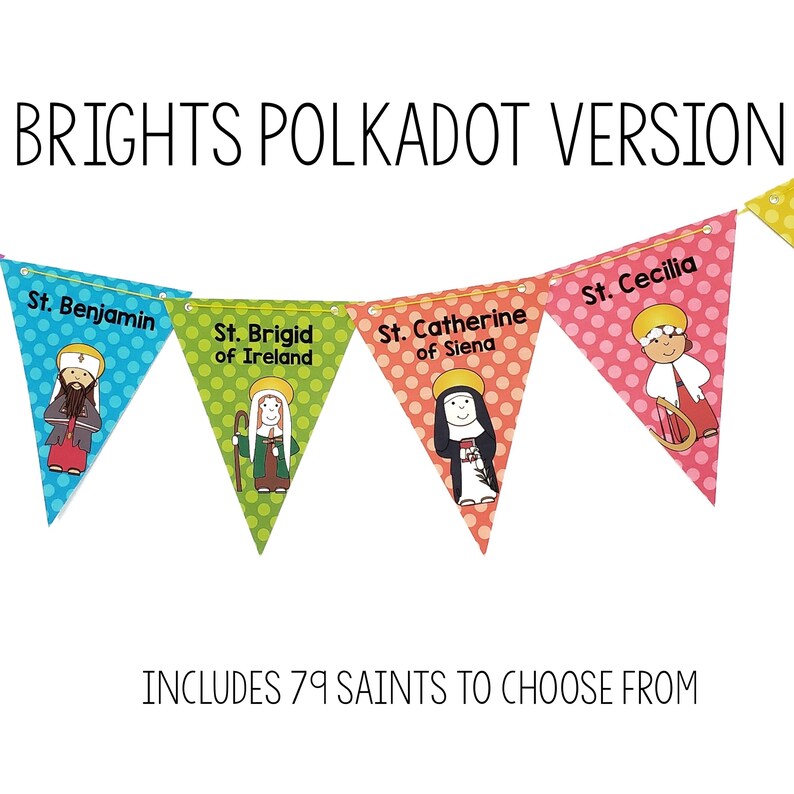 Catholic Saints Printable Banners for Classroom Decor and All Saints ...