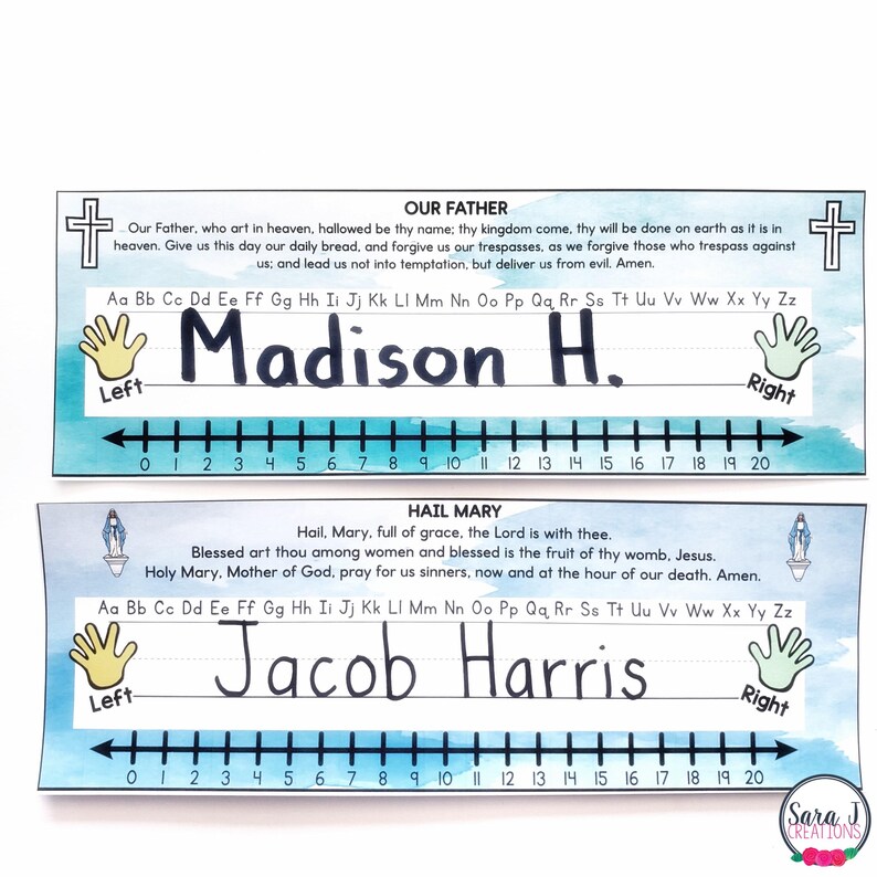 Catholic Desk Name Tags, Catholic Classroom Decor, Printable Desk ...