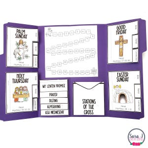 Catholic Lent Lapbook, Lent for Kids, Catholic Lent Activities, Lent ...
