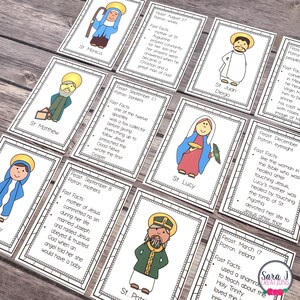 Catholic Saints Matching Card Game Activities, All Saints' Day ...