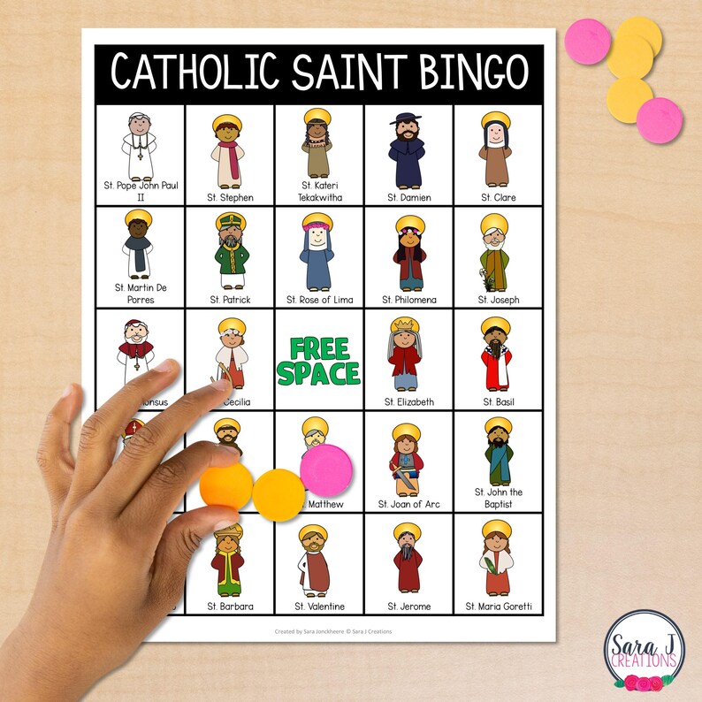 Catholic Saints Bingo BUNDLE for All Saints' Day, Catholic Games and ...