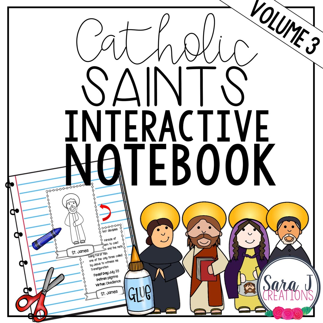 Catholic Saints for Kids Interactive Notebook, Flipbook, Flashcards ...