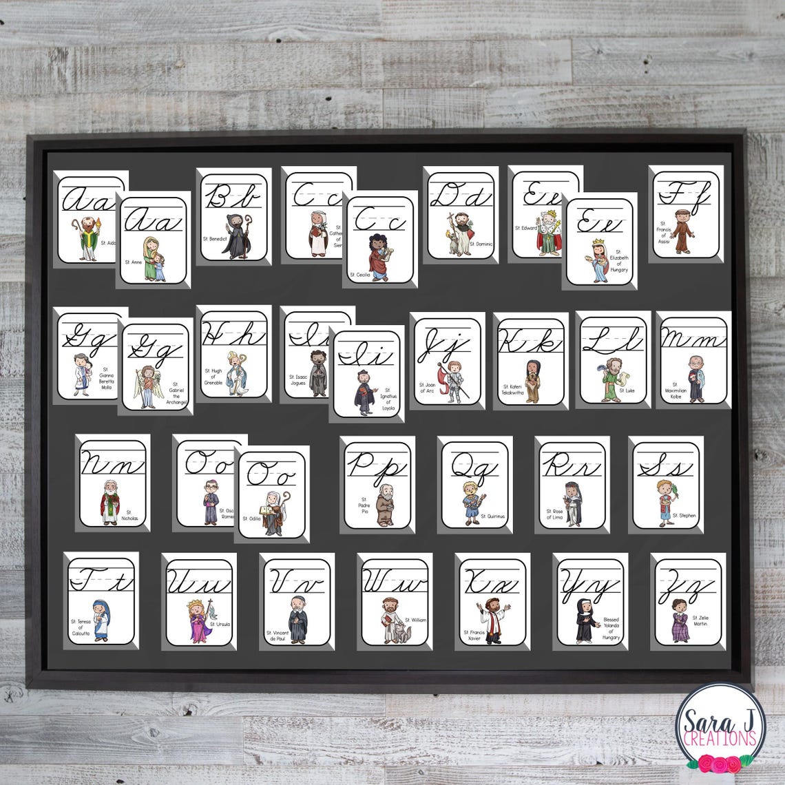 Catholic Saint ABC Posters, All Saints' Day, Homeschool Classroom Decor ...